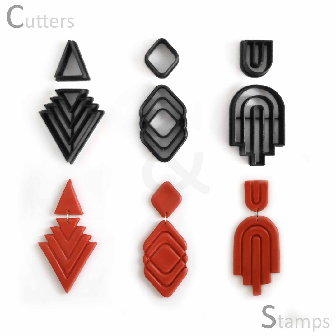 GEOMETRIC Polymer Clay Cutter Set of 6 | Clay Shape Cutter With ...