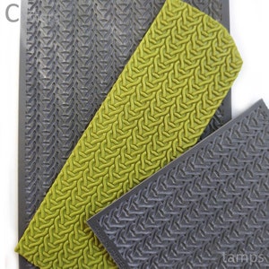 LOOP KNIT Texture Mat for Polymer Clay | Clay Pattern Stamps | Textures ...