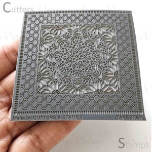 TAPESTRY Texture Mat for Polymer Clay | Clay Pattern Stamps | Textures ...