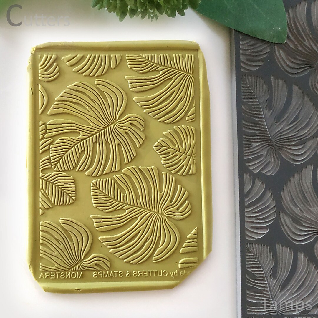 MONSTERA Texture Mat for Polymer Clay | Clay Pattern Stamps | Textures ...