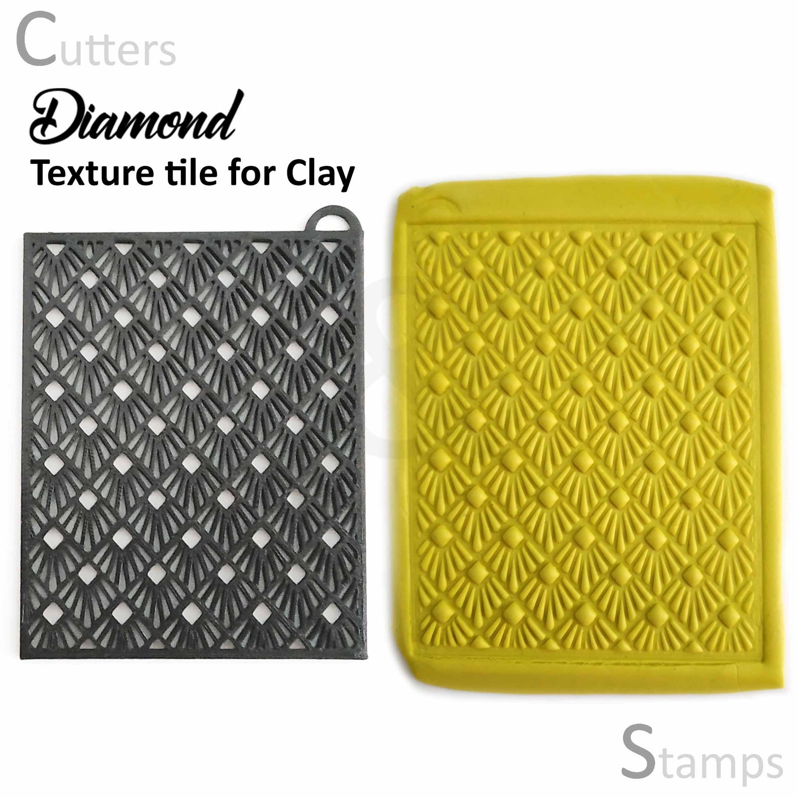 Diamond Pattern Texture Tile Texture Stamp Textures for Clay Imprints ...