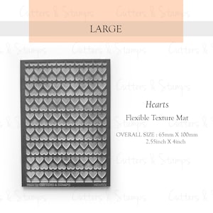 HEARTS Texture Mat for Polymer Clay | Clay Pattern Stamps | Textures ...