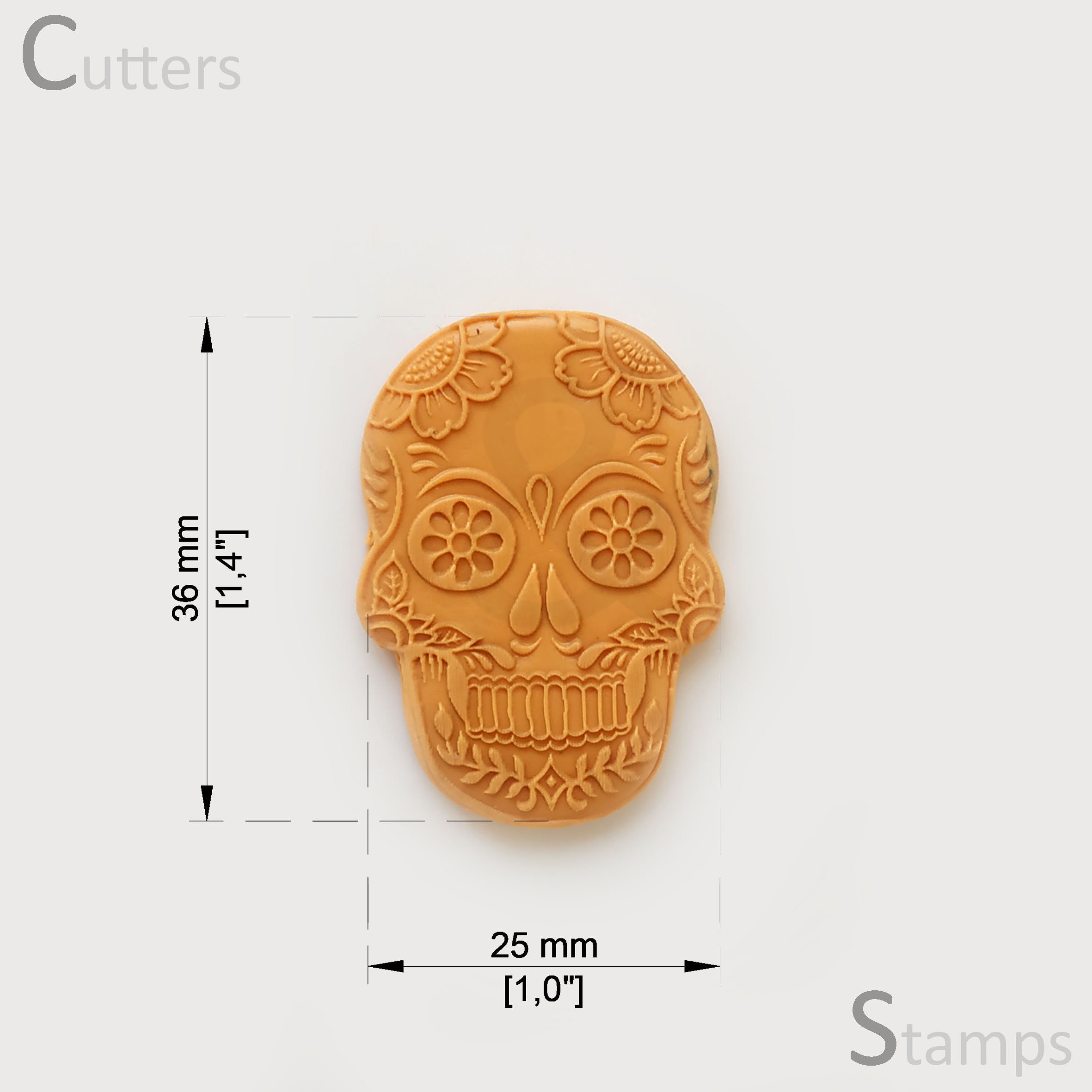 SUGAR SKULL Texture Mat for Polymer Clay Clay Pattern Stamps - Etsy