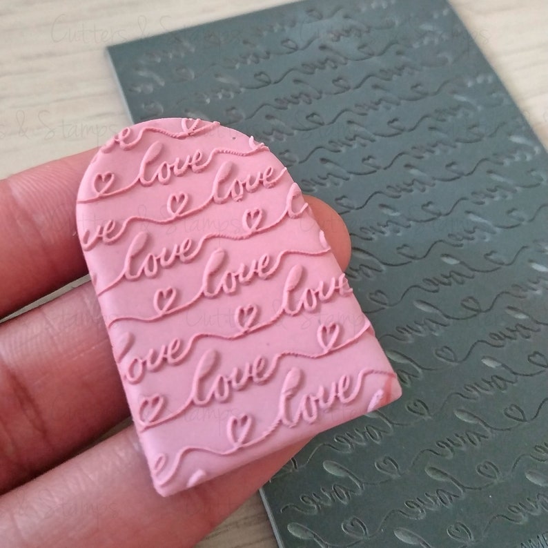 ROMANTIC Texture Mat for Polymer Clay Clay Pattern Stamps - Etsy