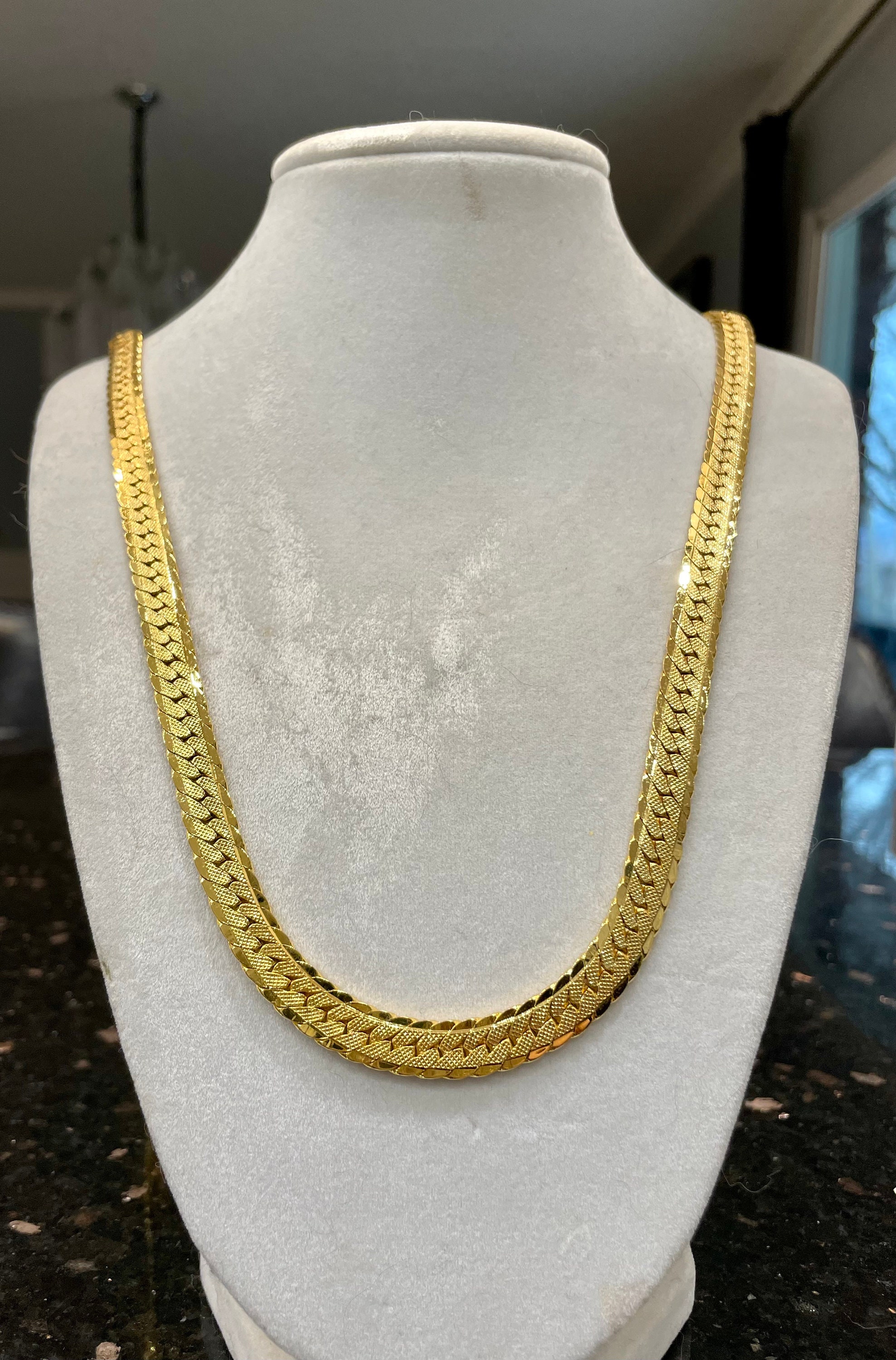 Vintage Gold Tone Tight Curb Chain - Etsy