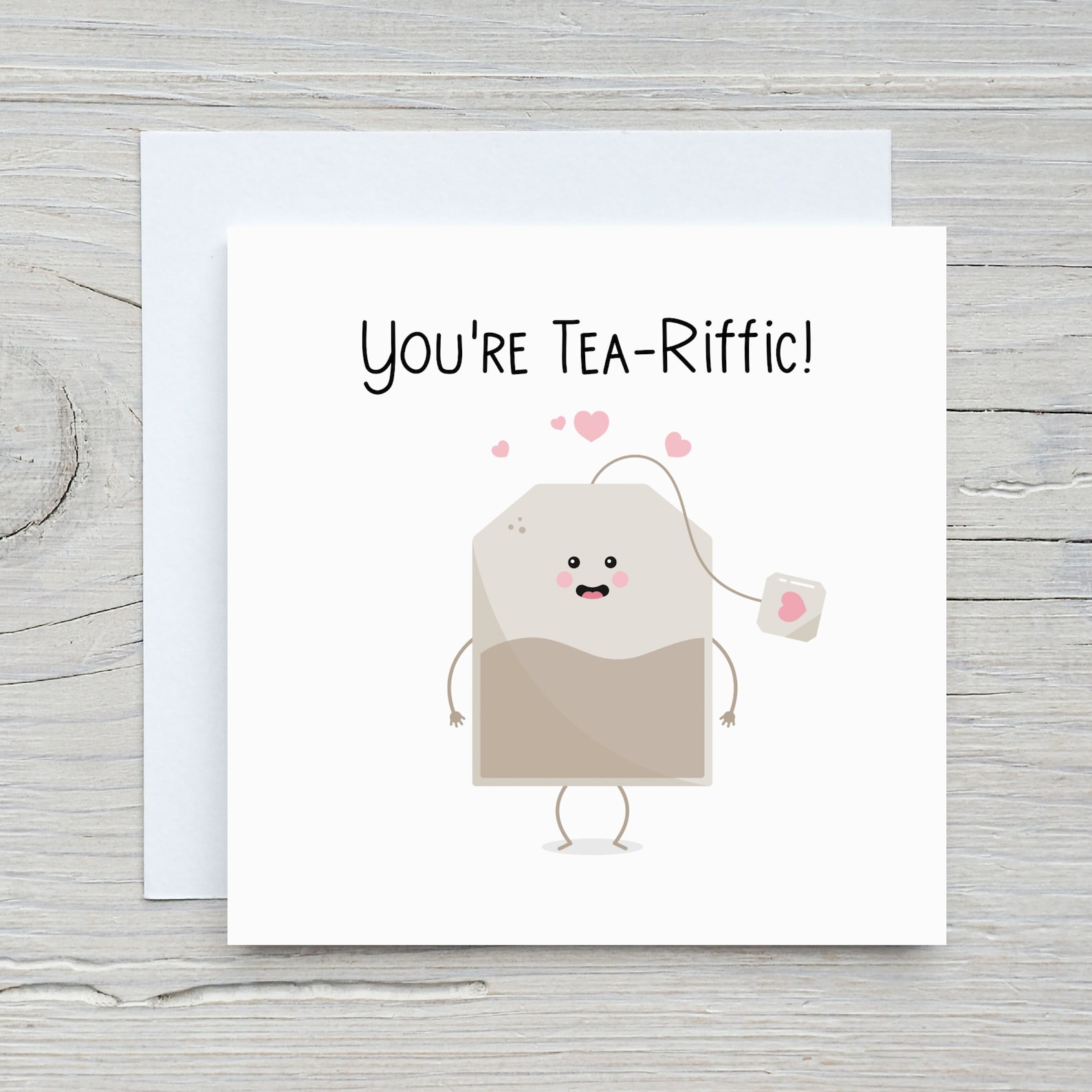 You're Tea-Riffic Thank you Card Funny Cute Card Punny | Etsy