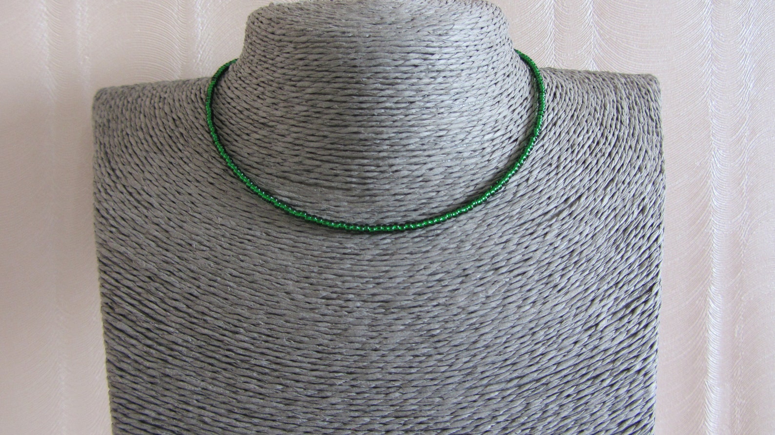 Beaded Choker Green Choker Necklace Beaded Necklace Beaded Choker ...