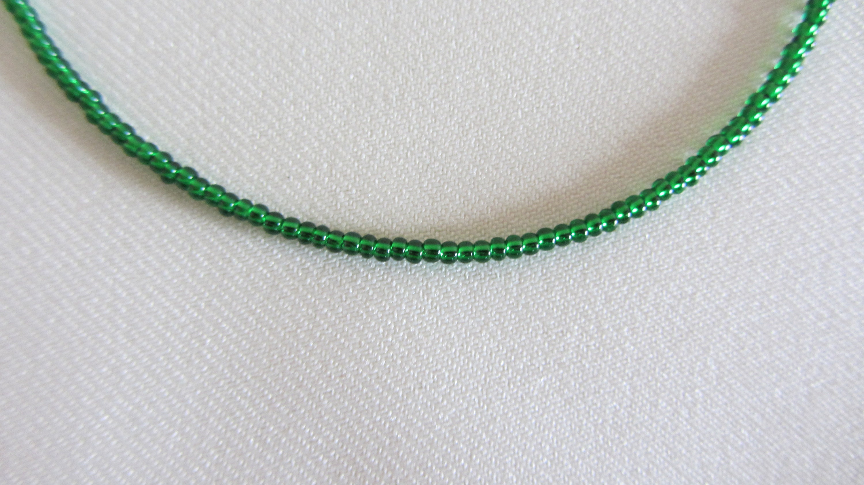 Beaded Choker Green Choker Necklace Beaded Necklace Beaded Choker ...