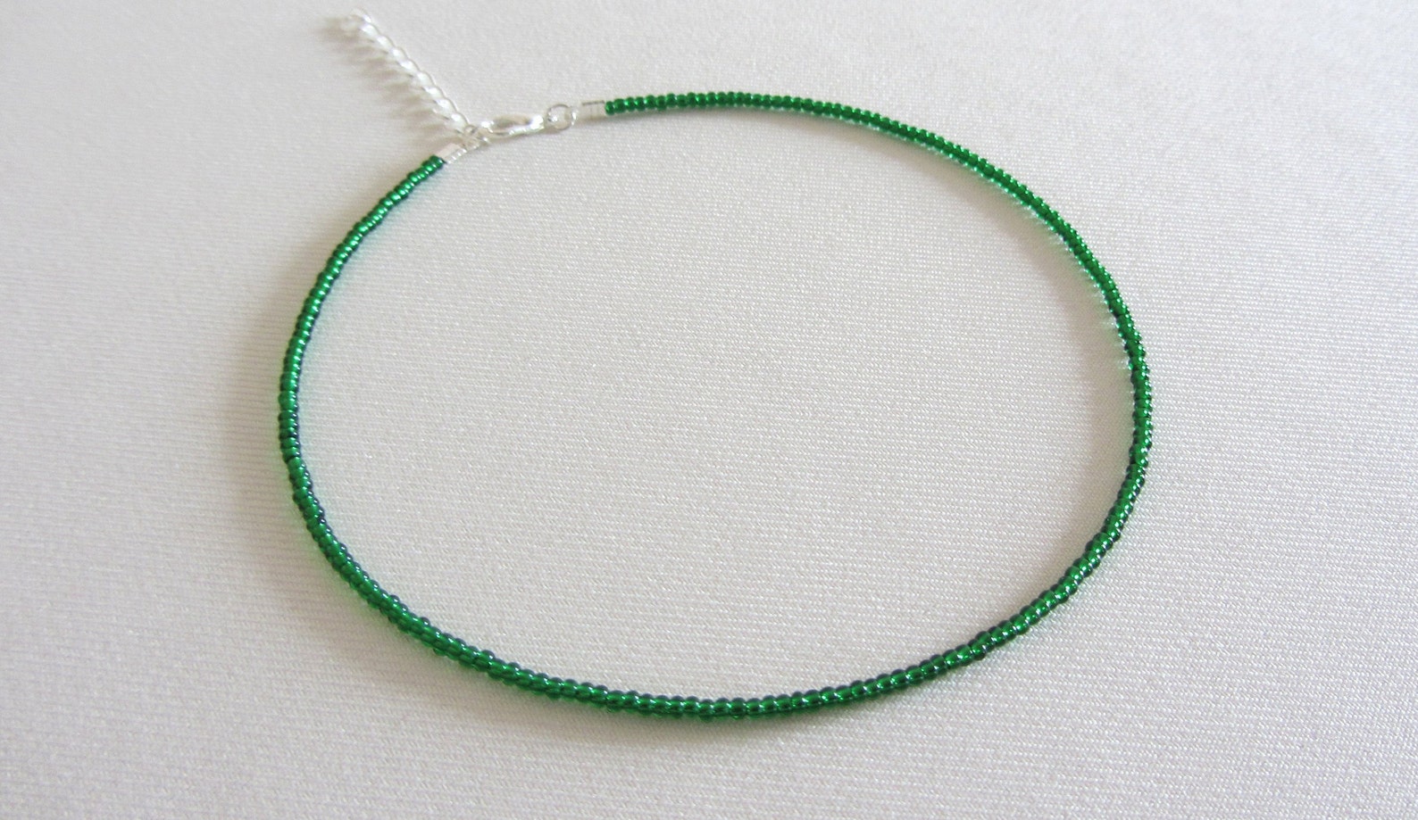 Beaded Choker Green Choker Necklace Beaded Necklace Beaded Choker ...