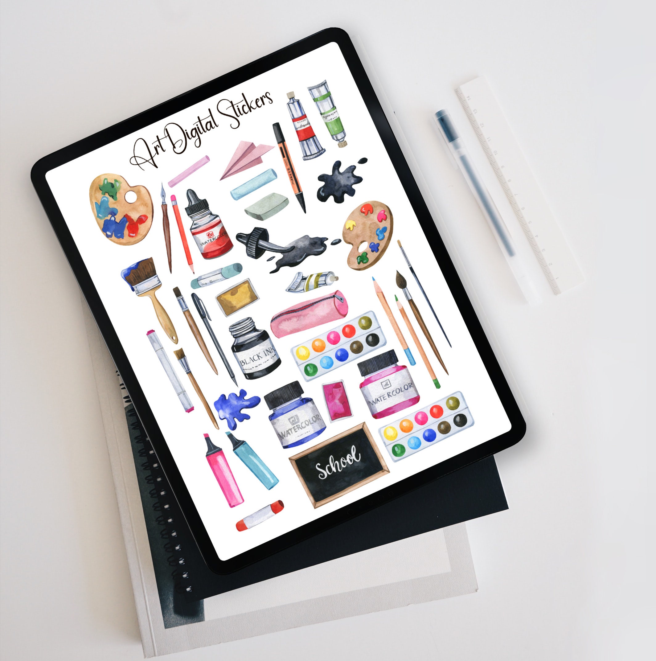 Digital School Stickers, Teacher Digital Planner Stickers for Goodnotes ...