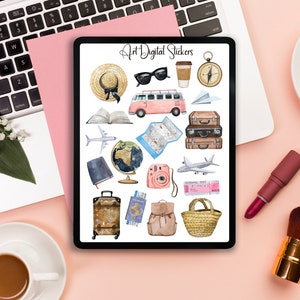 Digital Travel Stickers Travel Planner Goodnotes Stickers Planner ...