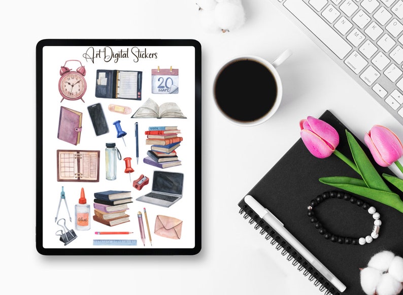 Digital School Stickers, Teacher Digital Planner Stickers for Goodnotes ...