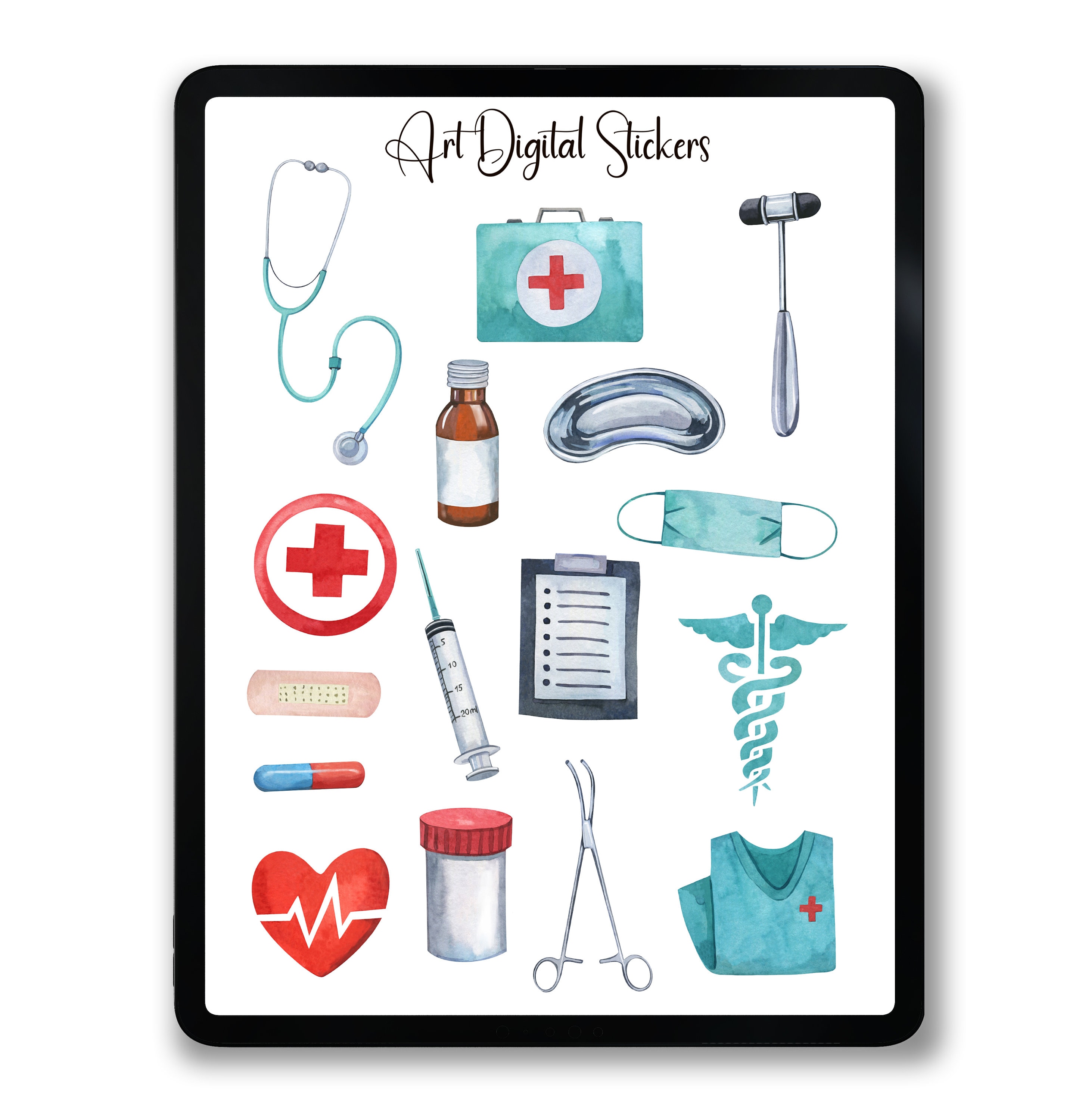 Medical Digital Stickers Healthy Stickers, Goodnotes Stickers Planner ...