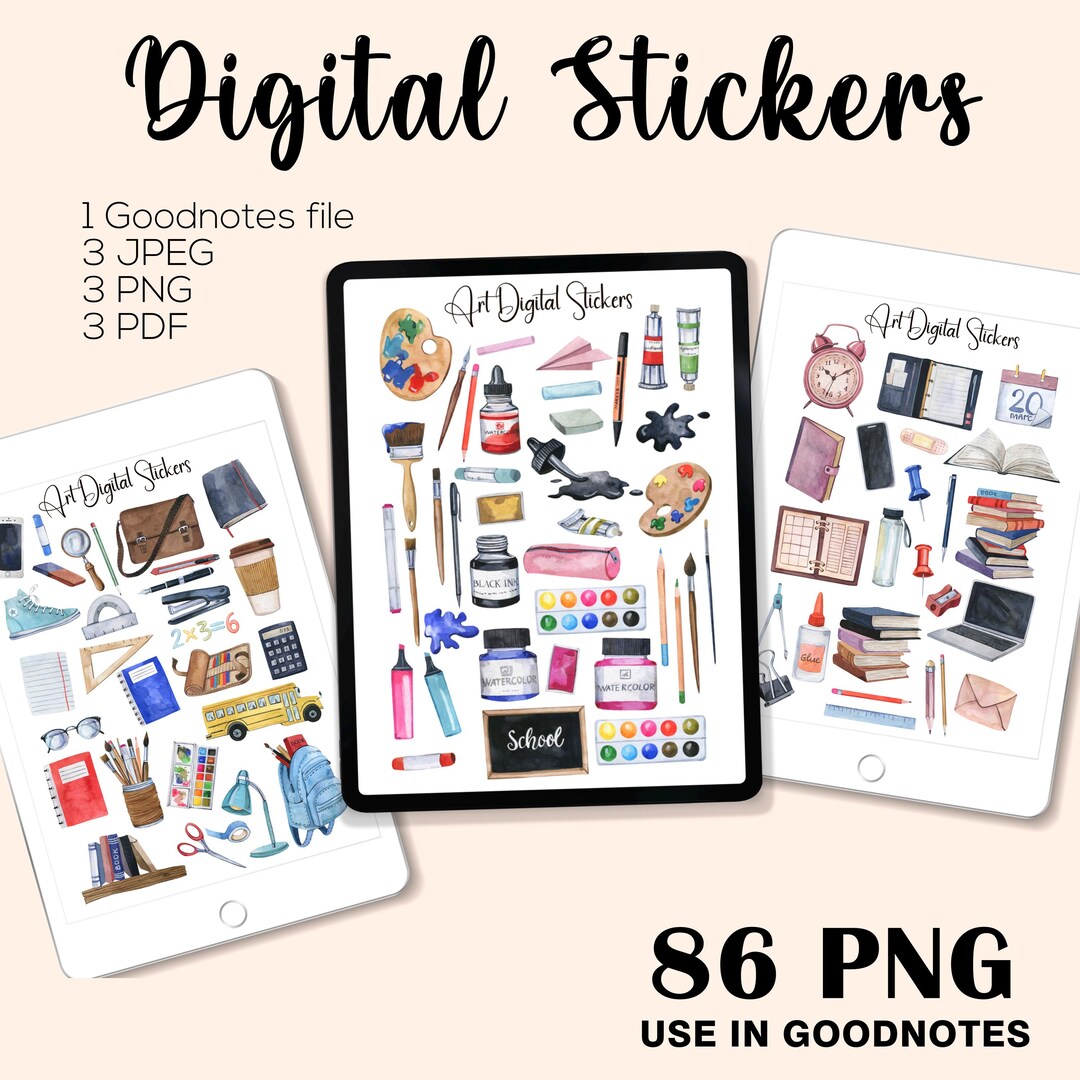 Digital School Stickers, Teacher Digital Planner Stickers for Goodnotes ...