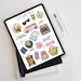 Watercolor Travel Stickers: Digital Planner, Goodnotes (PNG, PDF, JPEG ...