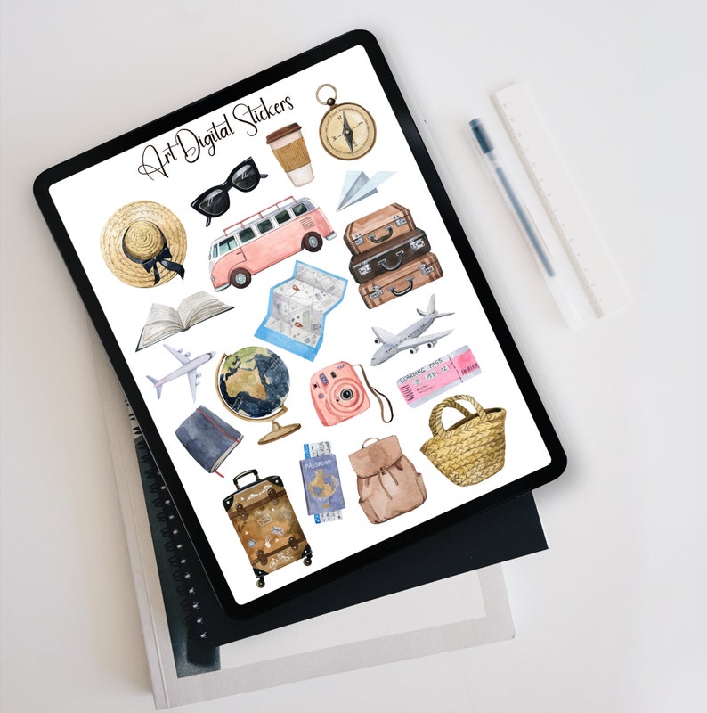 Digital Travel Stickers Travel Planner Goodnotes Stickers Planner ...