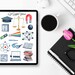 Watercolor Science Digital Stickers, Goodnotes Stickers, School ...