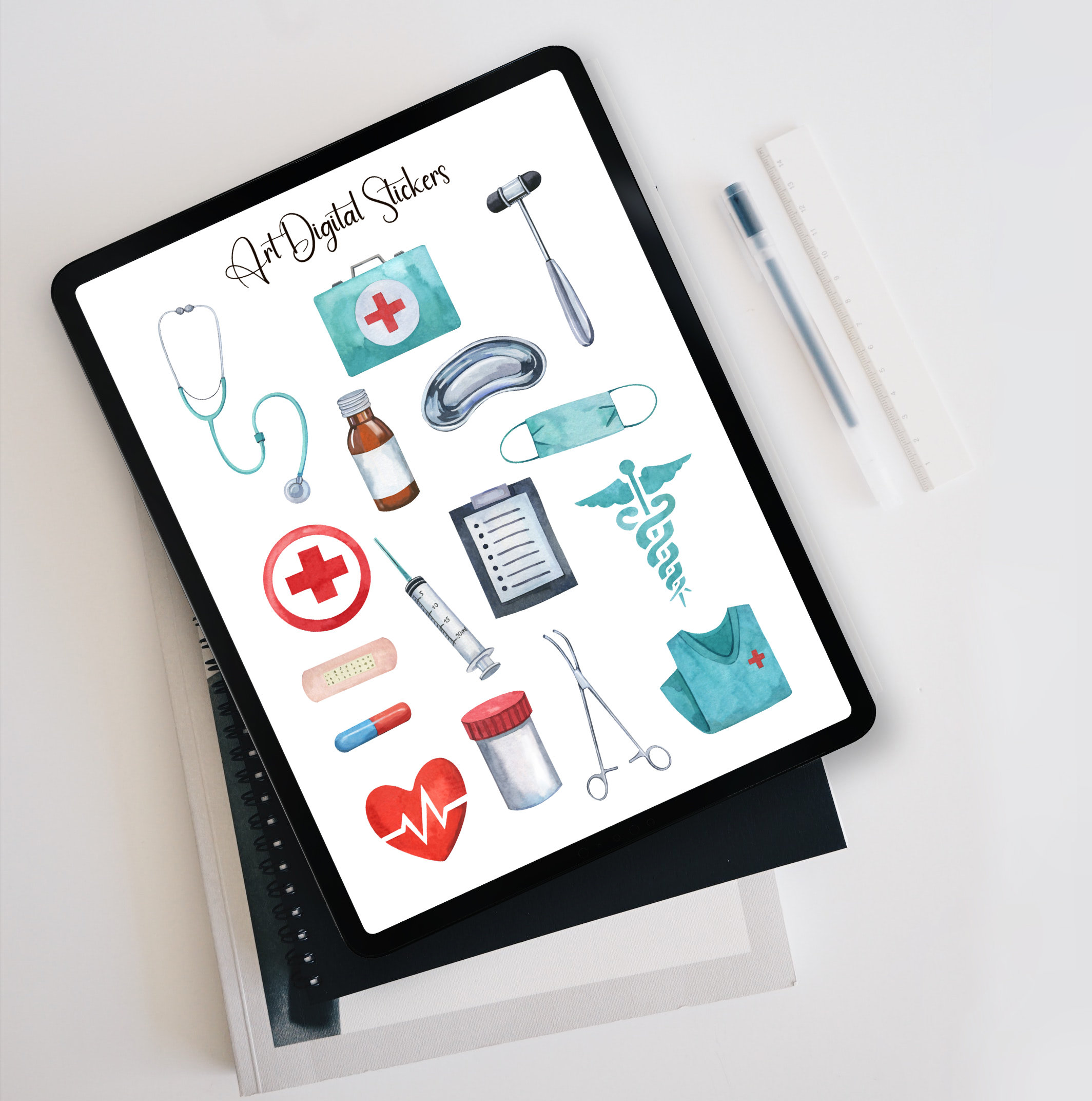 Medical Digital Stickers Healthy Stickers, Goodnotes Stickers Planner ...