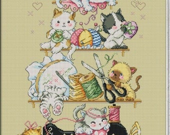 Kitten Cross Stitch | Etsy