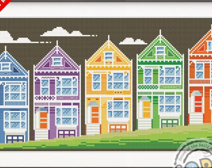 House Cross Stitch Patterncross Stitch Chartcounted Cross - Etsy