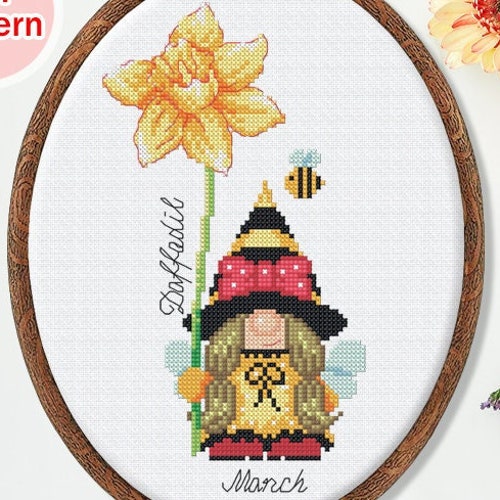 Cross Stitch Pattern Pdf 12 Month Gnome Fairy Sprite Garden - Etsy