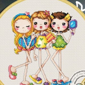 Pajama Party Cross Stitch Patterncross Stitch Chartcounted - Etsy