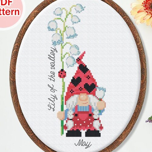 Birth Month Flower Cross Stitch Pattern Pdf Aster 12 Month - Etsy