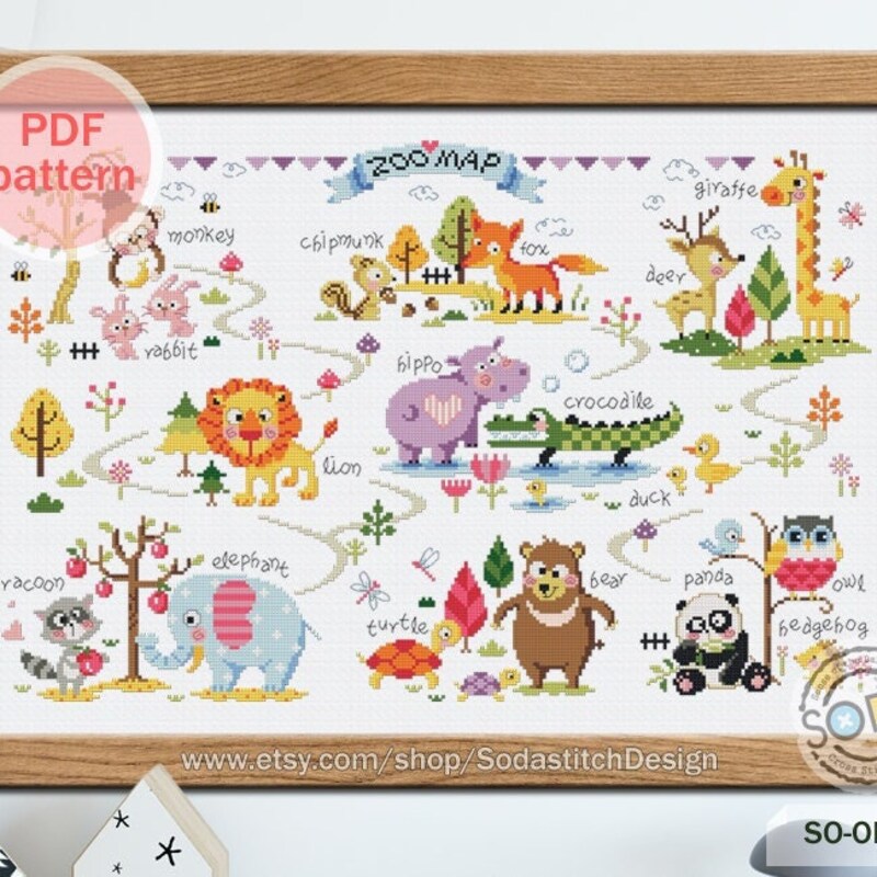 Zoo Animal Pattern - Etsy