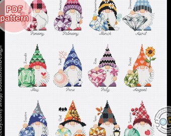 Christmas Cross Stitch Pattern Pdf Gnome Fairy Elf Pixie - Etsy