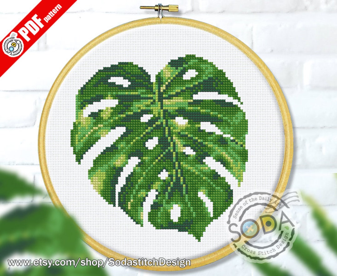Leaf Cross Stitch Pattern,cross Stitch Chart,counted Cross Stitch ...