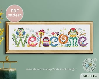 Welcome Cross Stitch Pattern - Etsy