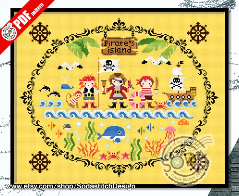 Pirate Cross Stitch Patterncross Stitch Chartcounted Cross | Etsy