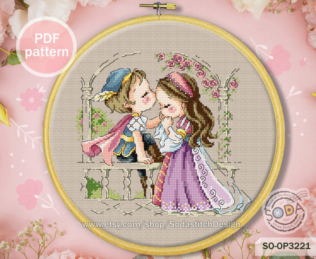 Cross Stitch Pattern Pdf Novel Movie Love Lover Modern, SO-OP3221 ...