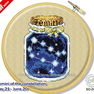Constellation Cross Stitch Patterncross Stitch Chartcounted - Etsy