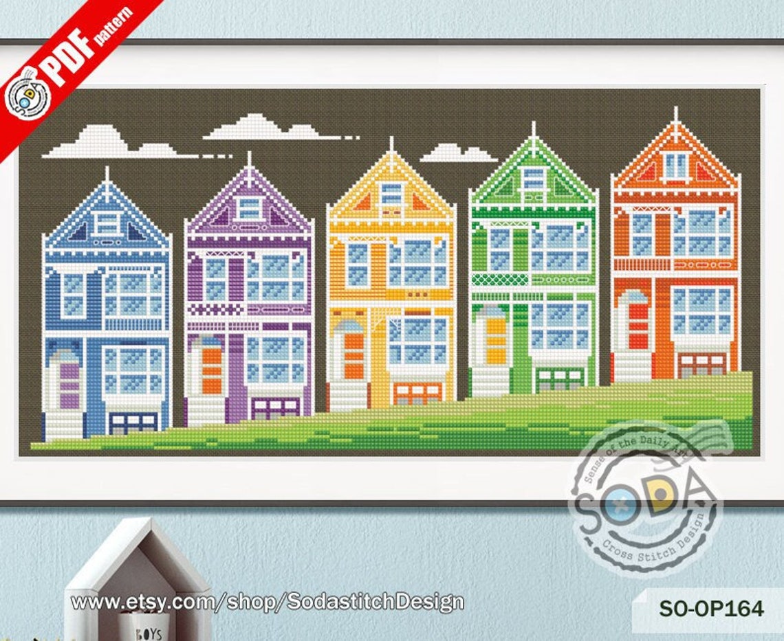 House Cross Stitch Patterncross Stitch Chartcounted Cross - Etsy