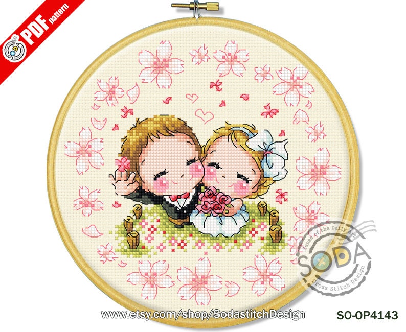 Cross Stitch Pattern Pdf Wedding Love Couple Counted Cross - Etsy