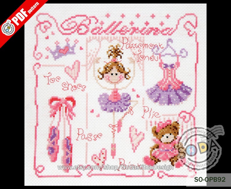 Ballet Cross Stitch Patterncross Stitch Chartcounted Cross | Etsy