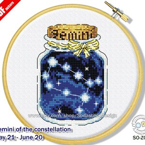 Constellation Cross Stitch Patterncross Stitch Chartcounted - Etsy