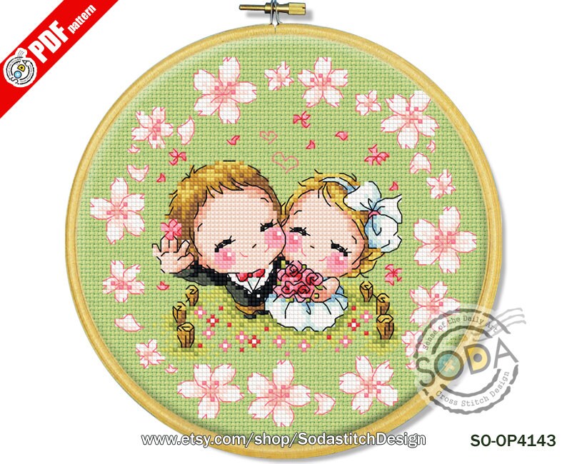 Cross Stitch Pattern Pdf Wedding Love Couple Counted Cross - Etsy