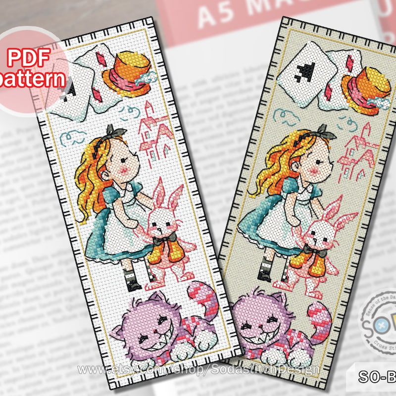 Alice in Wonderland Cross Stitch - Etsy