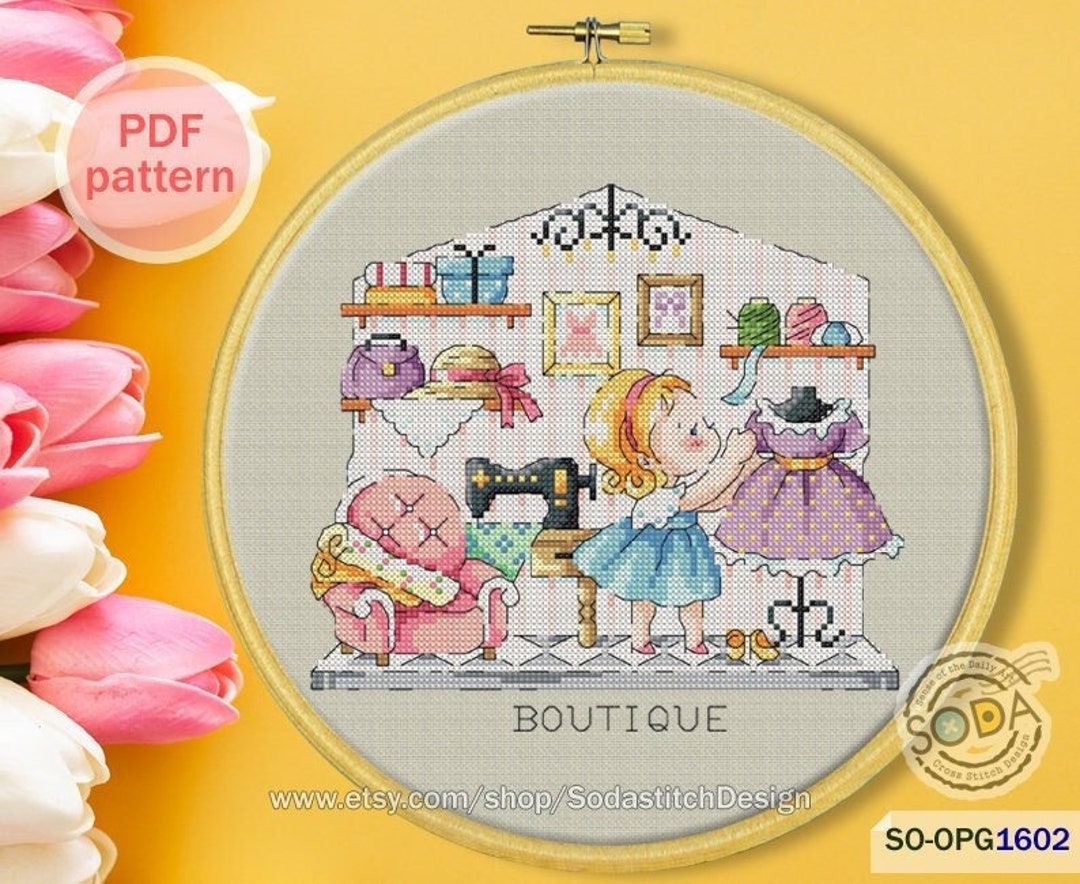 BOUTIQUE Cross Stitch Pattern Pdf Mini Store Mini Shop Clothing Clothes ...