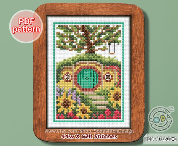 Cross Stitch Pattern Pdf Hobbiton Hobbit Hole Fantasy the Lord - Etsy