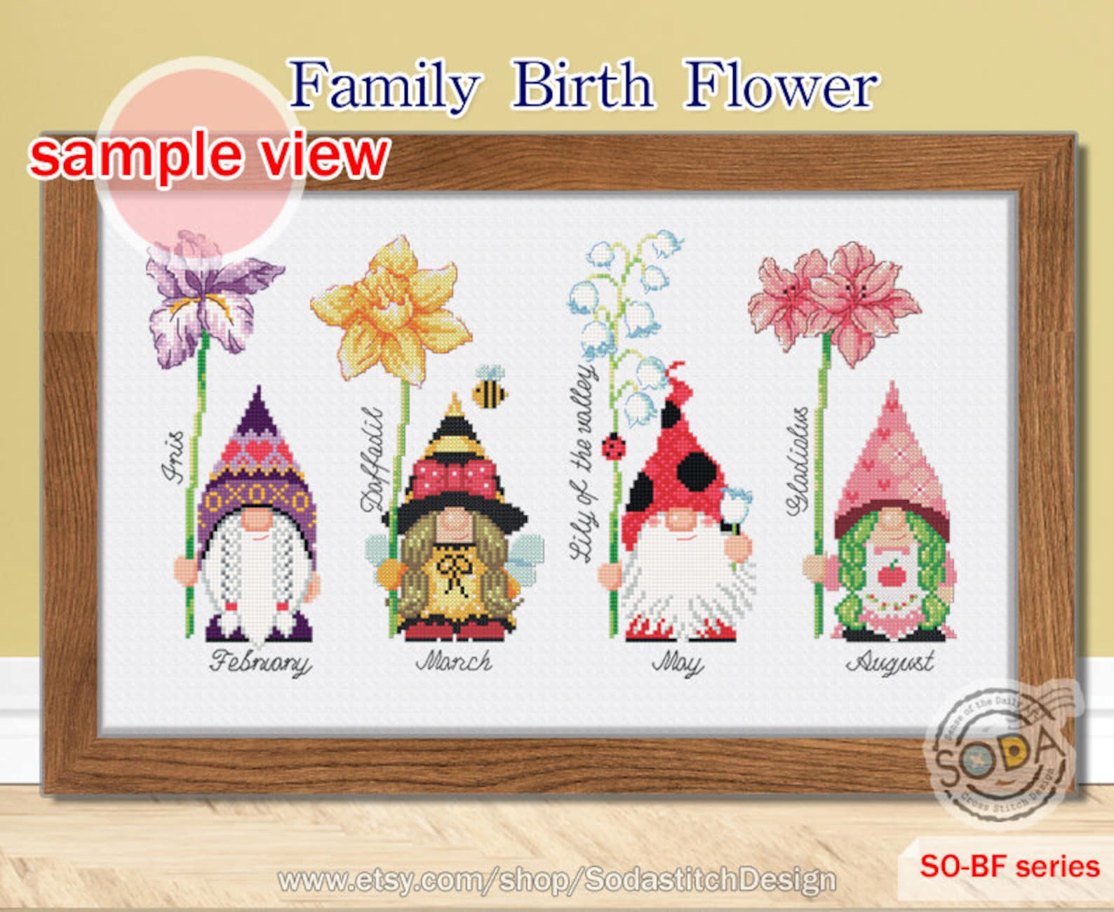 Birth Month Flower Cross Stitch Pattern Pdf Carnation 12 Month - Etsy