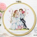 Cross Stitch Pattern Pdf Wedding Lover Marriage Couple Anniversary ...