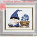 SEPTEMBER Birthstone Delivery Gnome Sapphire Cross Stitch Pattern Pdf Fairy Elf Pixie Sprite ,SO ...