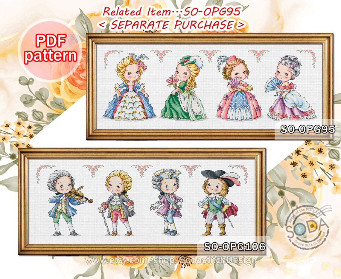 Cross Stitch Pattern Pdf Classic Traditional Clothes Costumes, SO ...
