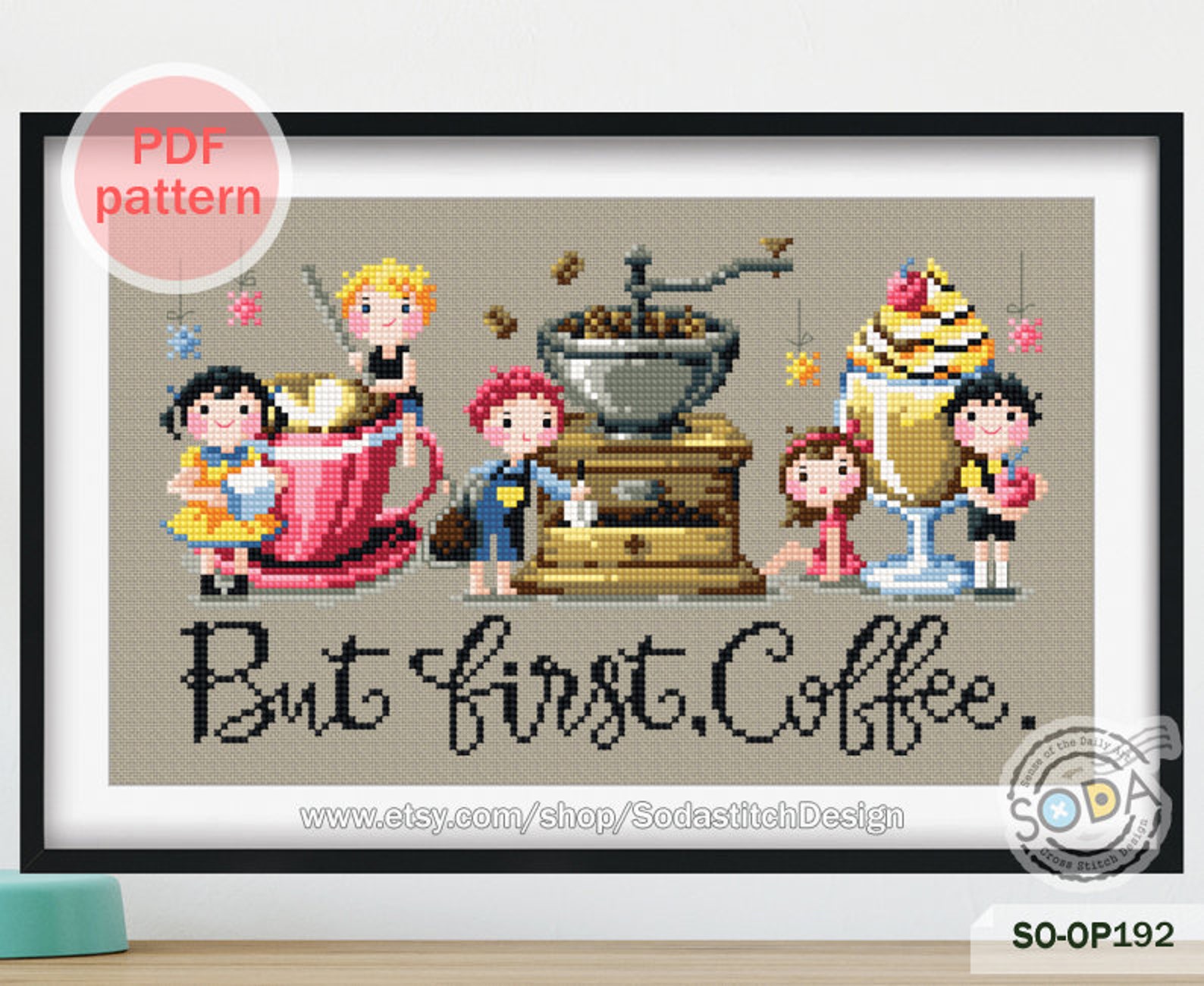 But First Coffee Cross Stitch Pattern Pdf Cross Stitch - Etsy