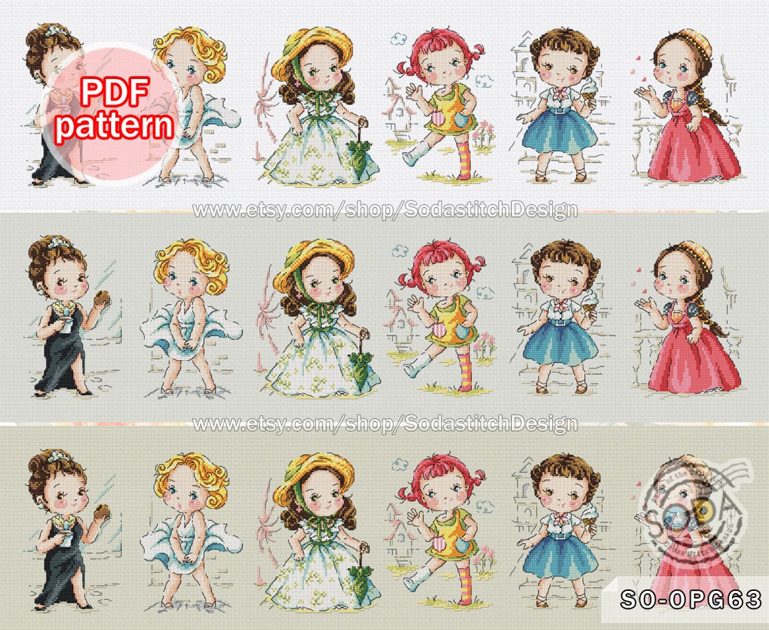 Cross Stitch Pattern Pdf Movie Actress Hollywood Film Counted Download ...