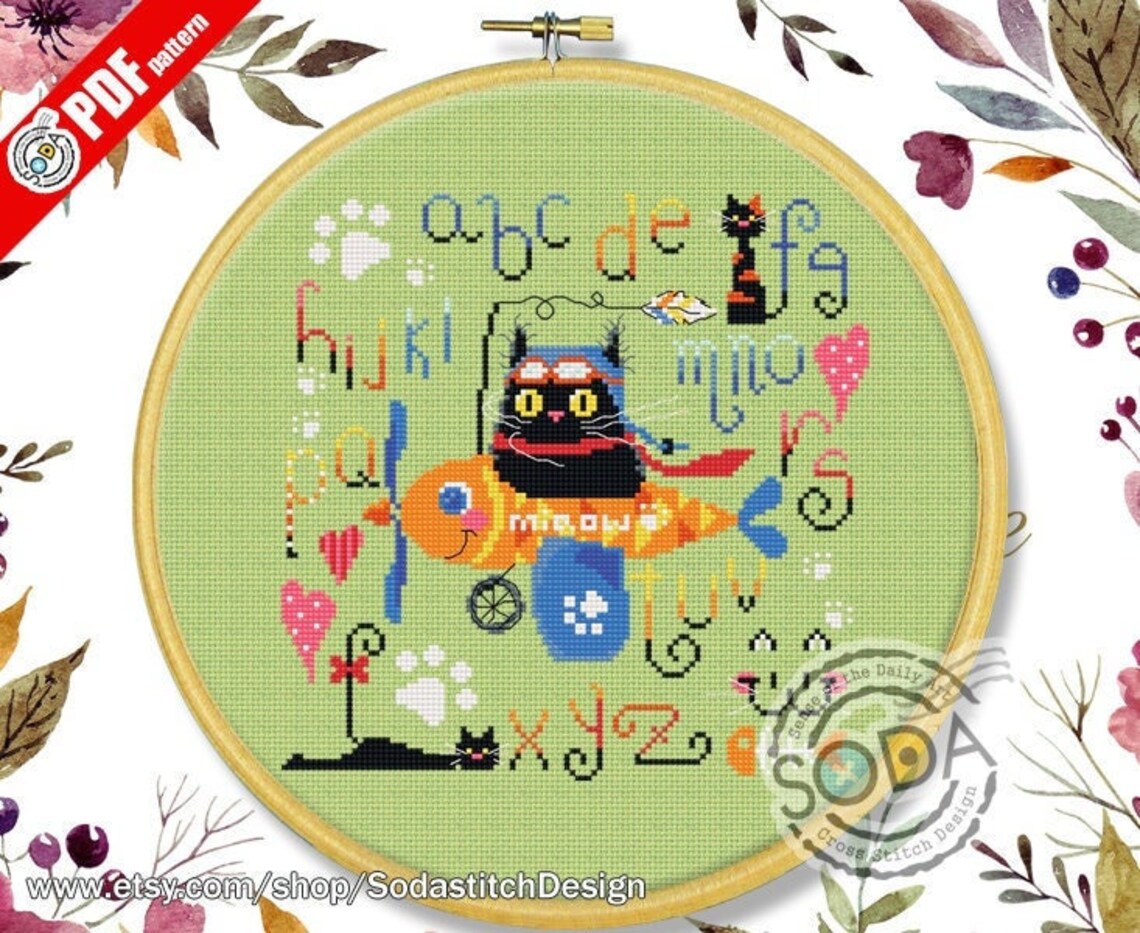 Alphabet Cross Stitch Patterncross Stitch Chartcounted Cross - Etsy