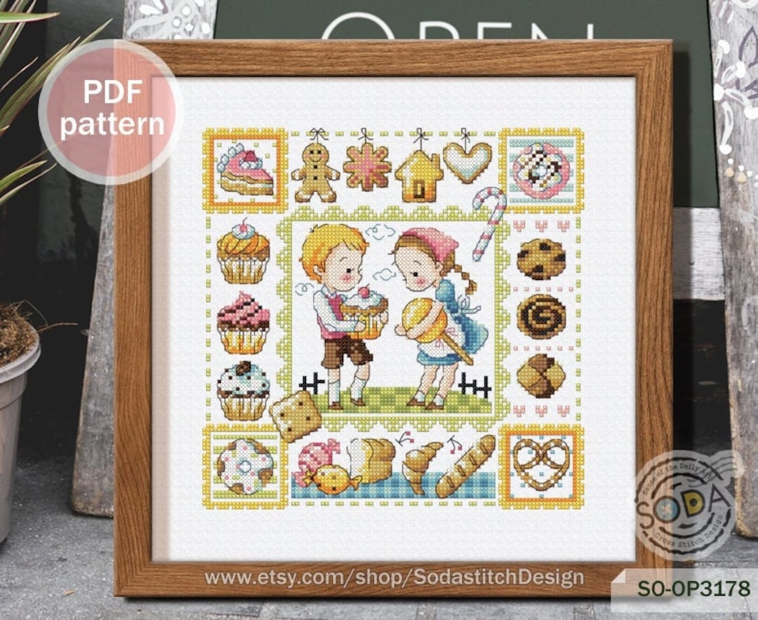 Hansel and Gretel Cross Stitch Pattern,fairy Tale Cookie Candy ...
